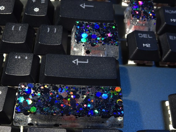 Goth Keycap Black Rainbow Artisan Dark Key Caps OEM | Etsy