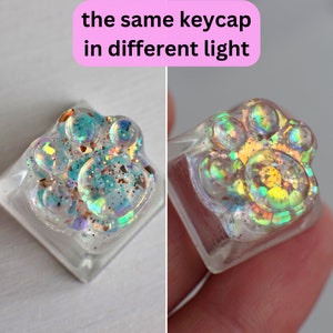 Keycap Paw Cute Key Caps Artisan Keycaps Glitter Keyboard Caps Cat ...