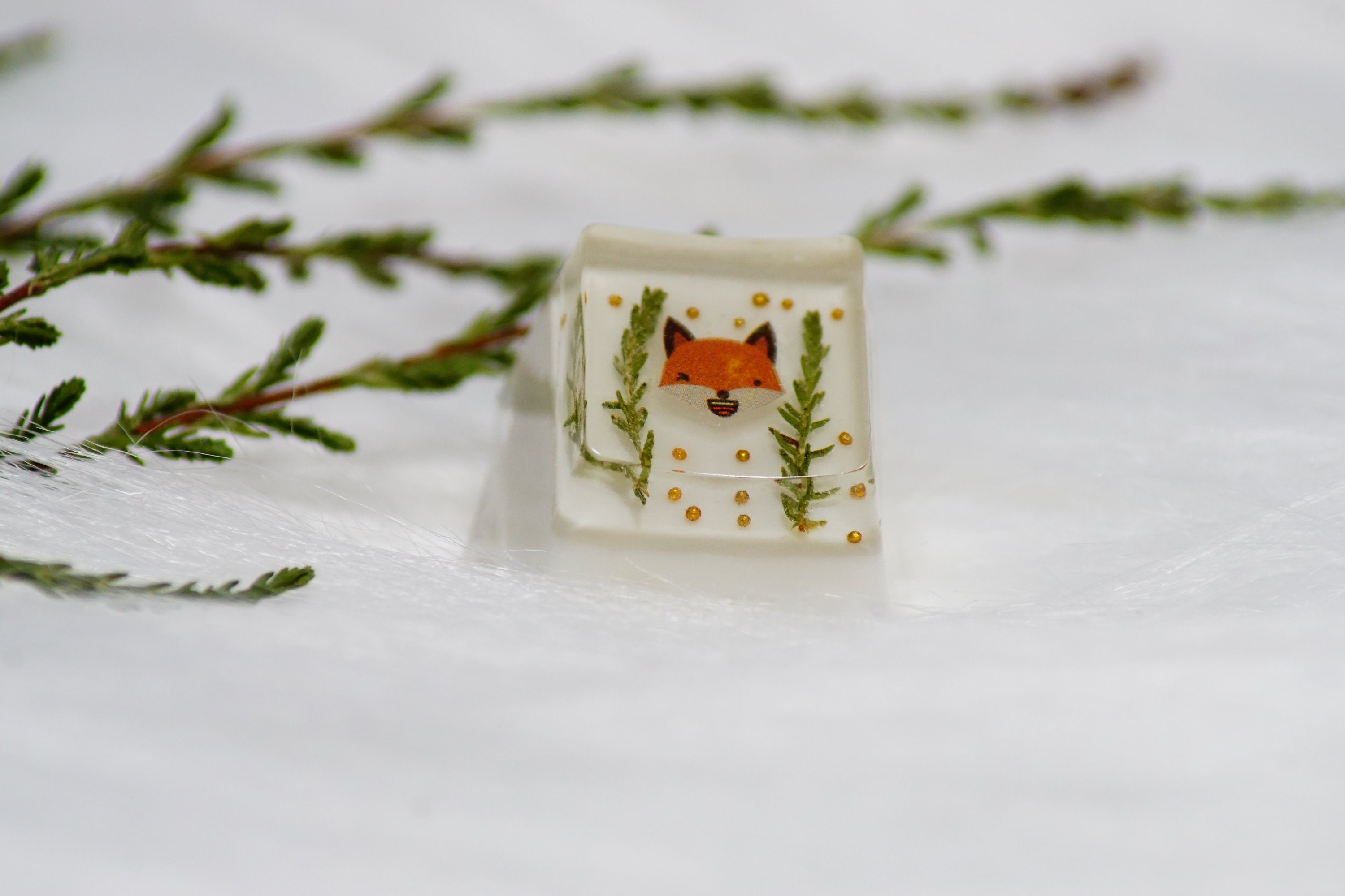 Fox Keycaps, Cute Key Caps, Artisan Keycap, OEM for Cherry MX, Gateron ...