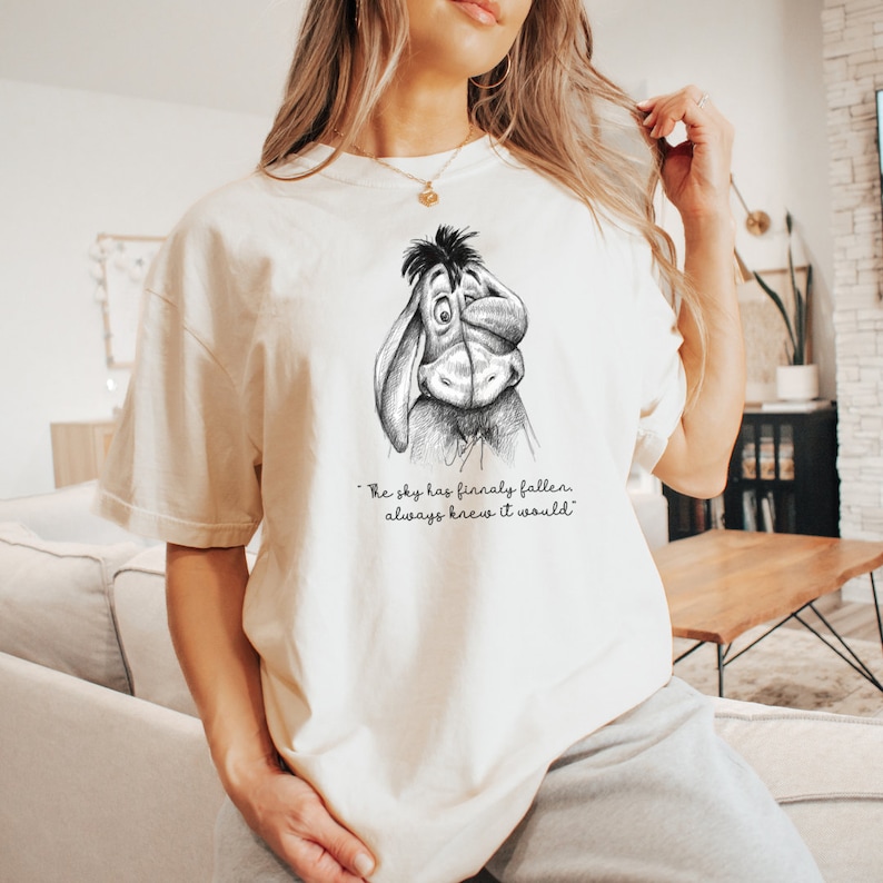 Oversize Aesthetic Eeyore Shirt, Comfort Colors Baggy Pooh Eeyore ...