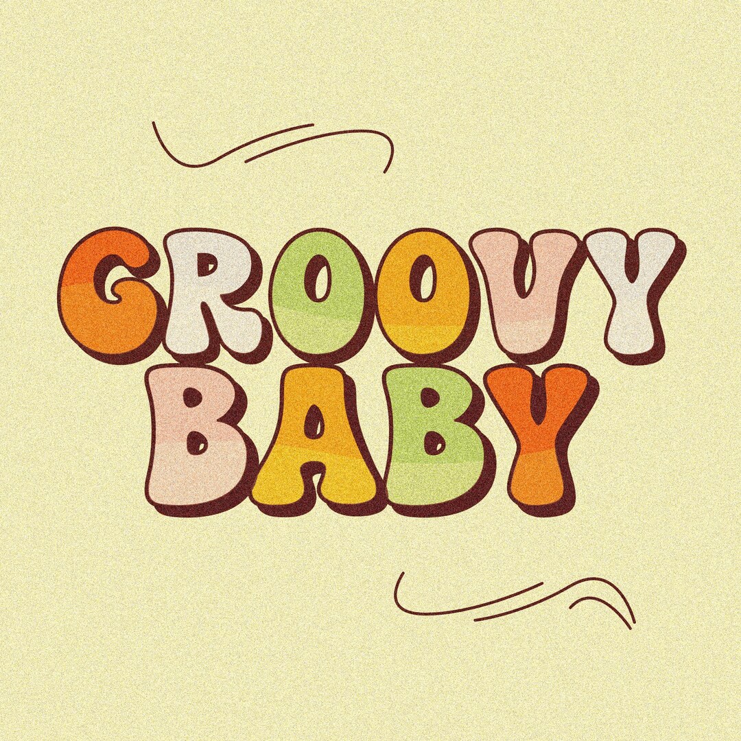 GROOVY FONT, Retro Groovy Alphabet, Vintage Font, Groovy Alphabet ...