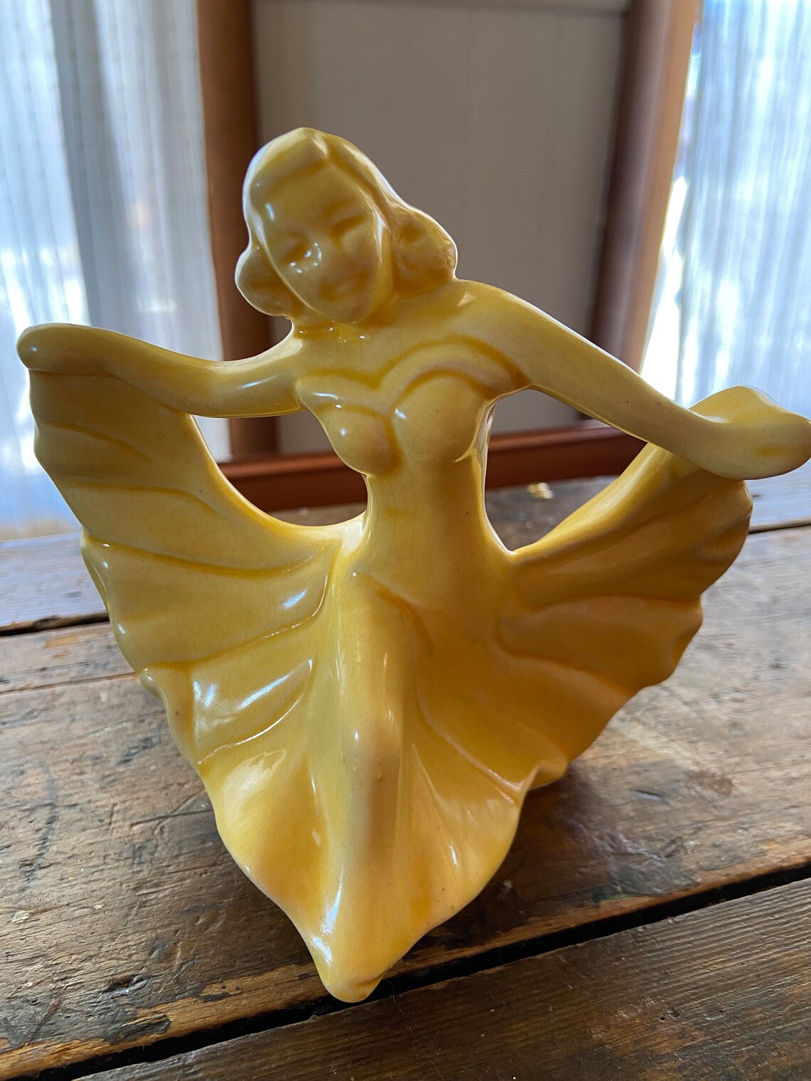 Walker Potteries Dancing Lady Figure in Yellow - Etsy