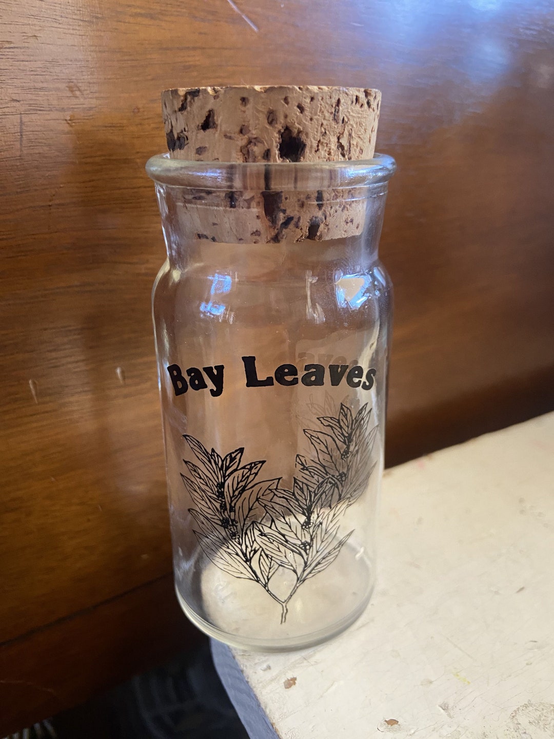 Vintage Wheaton Glass Spice Jars With Name and Botanical Illustration ...