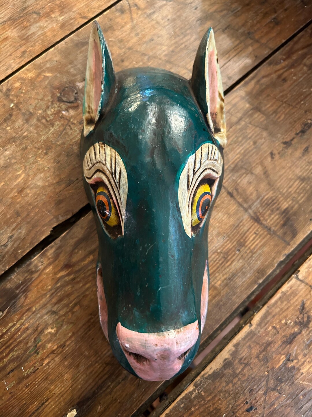 Wooden Nepalese Dog Mask Handmade in Nepal Wooden Mask Tantric Dog Mask ...