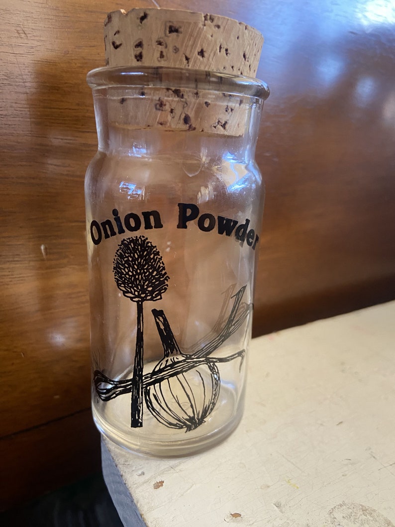 Vintage Wheaton Glass Spice Jars With Name and Botanical Illustration ...
