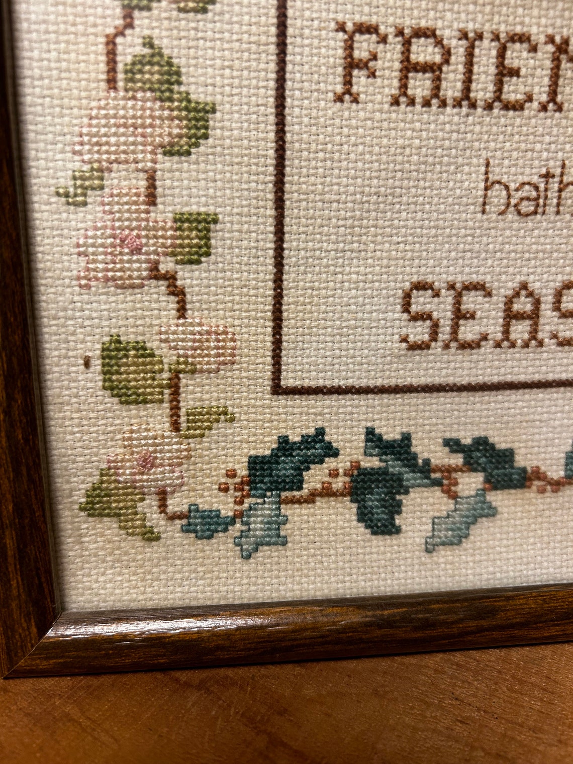 Vintage Friendship Needlepoint, Vintage Needlepoint Embroidery - Etsy