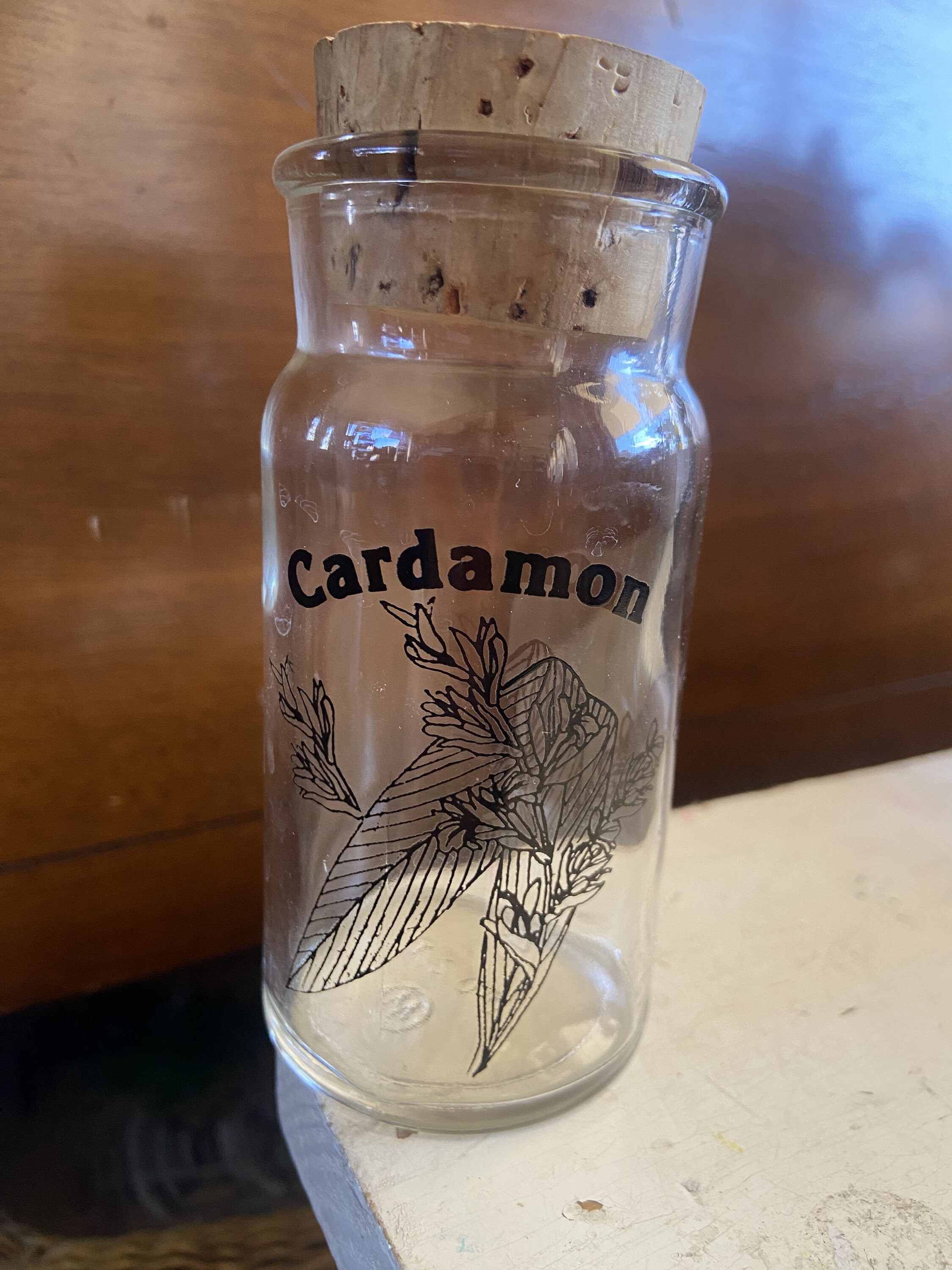 Vintage Wheaton Glass Spice Jars With Name and Botanical Illustration ...