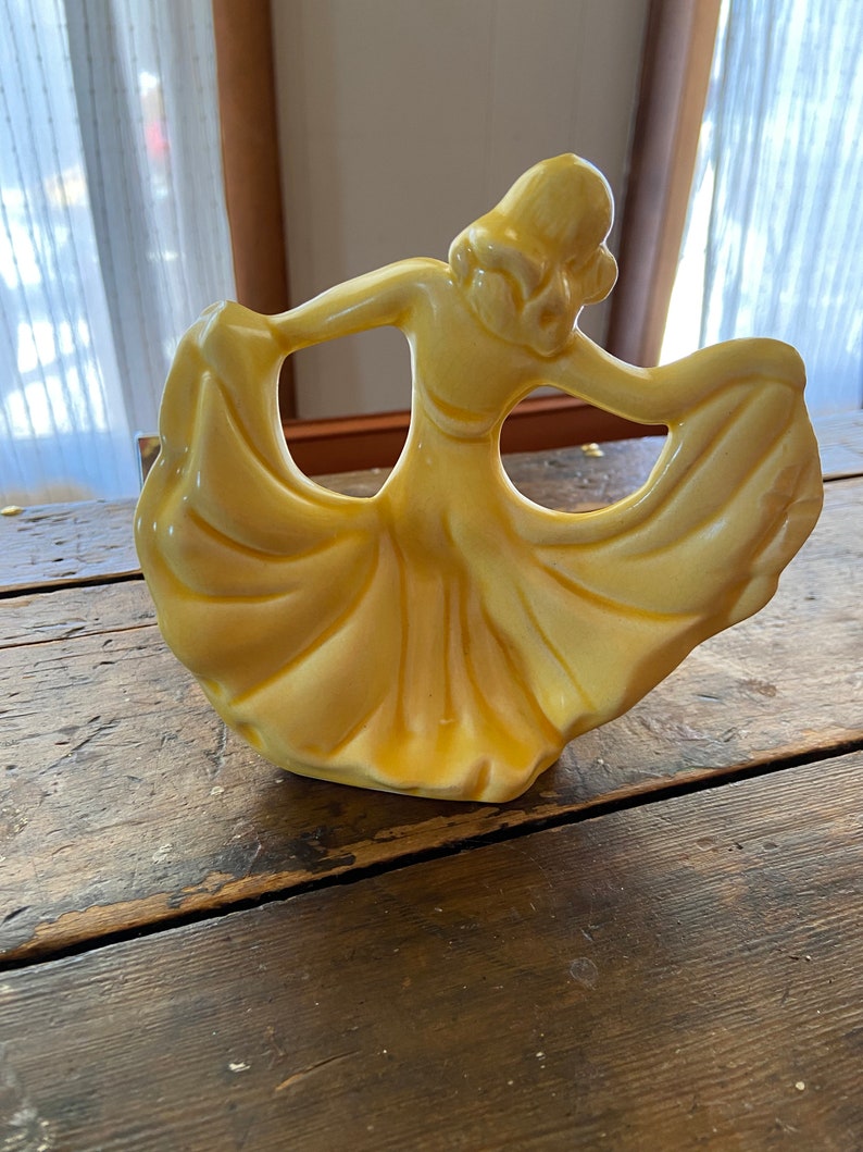 Walker Potteries Dancing Lady Figure in Yellow - Etsy