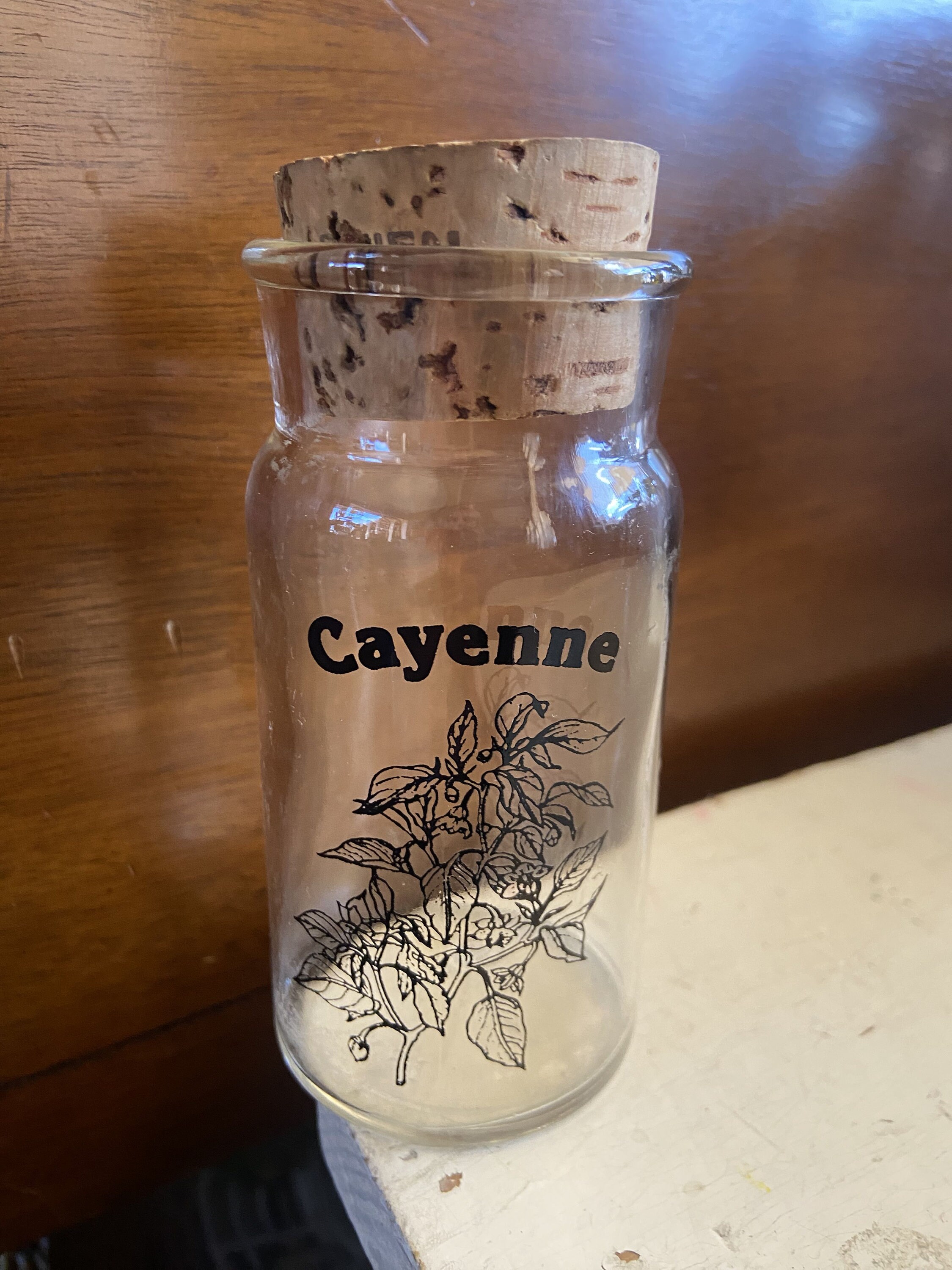 Vintage Wheaton Glass Spice Jars With Name and Botanical Illustration ...