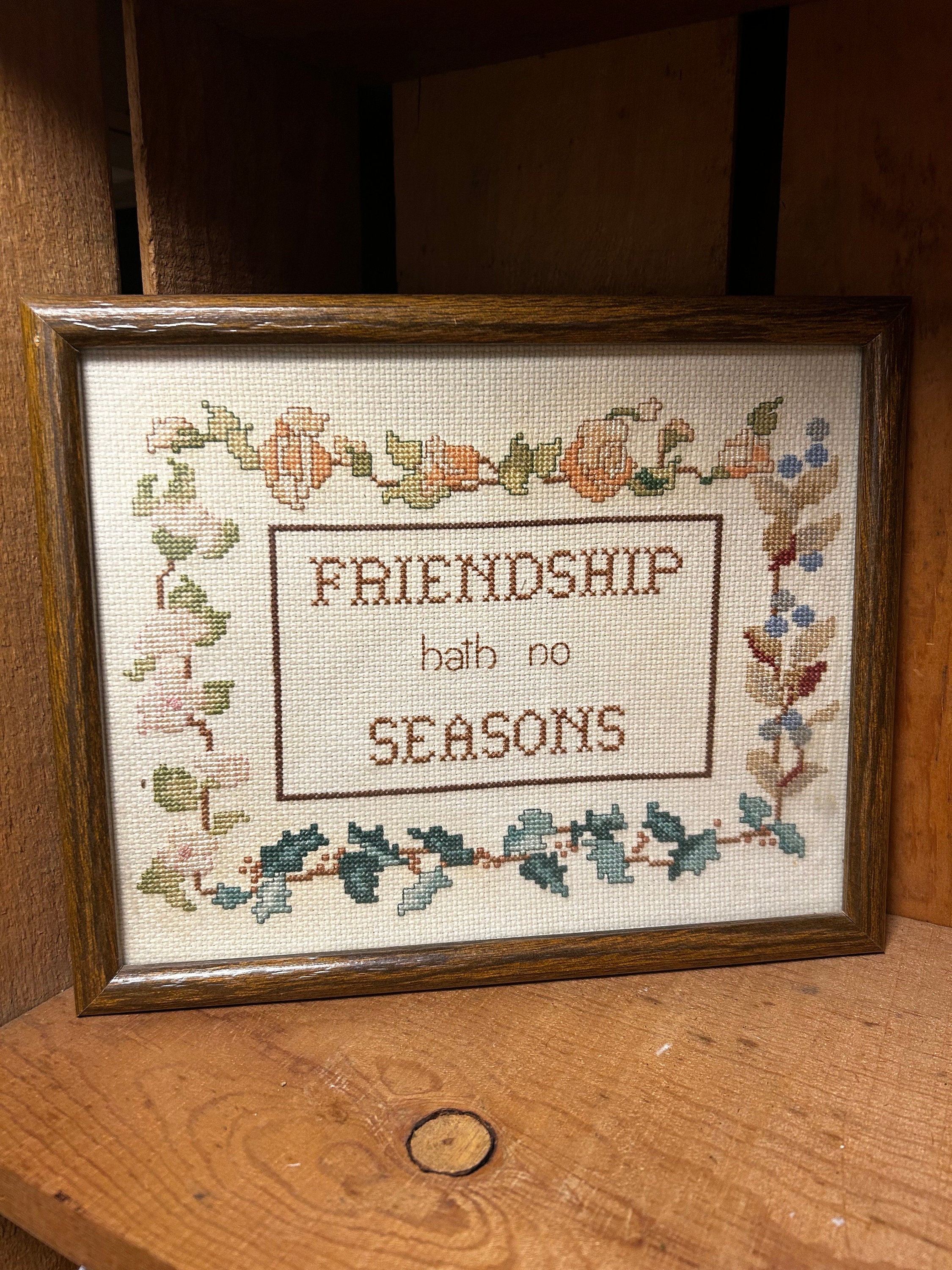 Vintage Friendship Needlepoint, Vintage Needlepoint Embroidery - Etsy