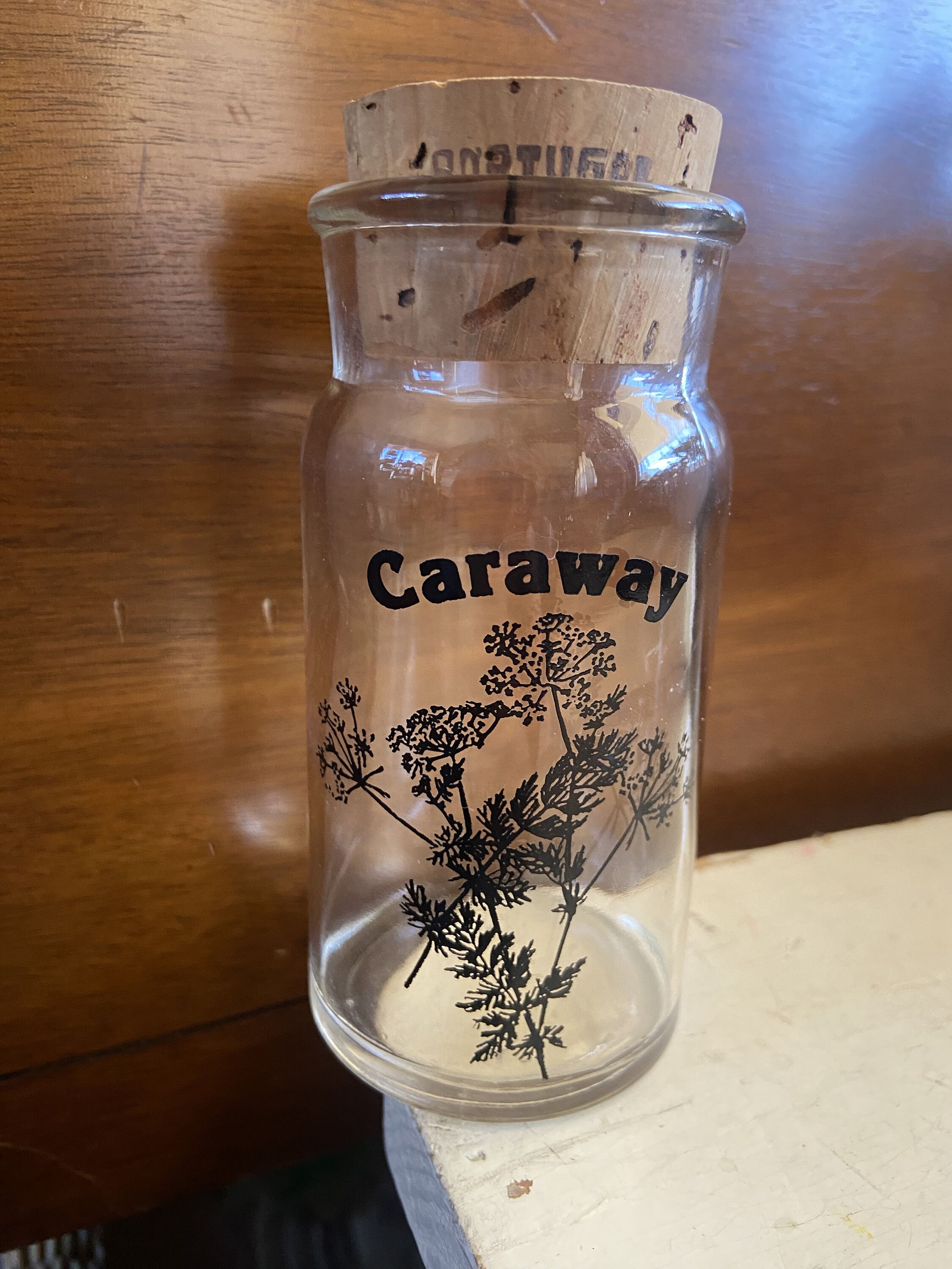 Vintage Wheaton Glass Spice Jars With Name and Botanical Illustration ...