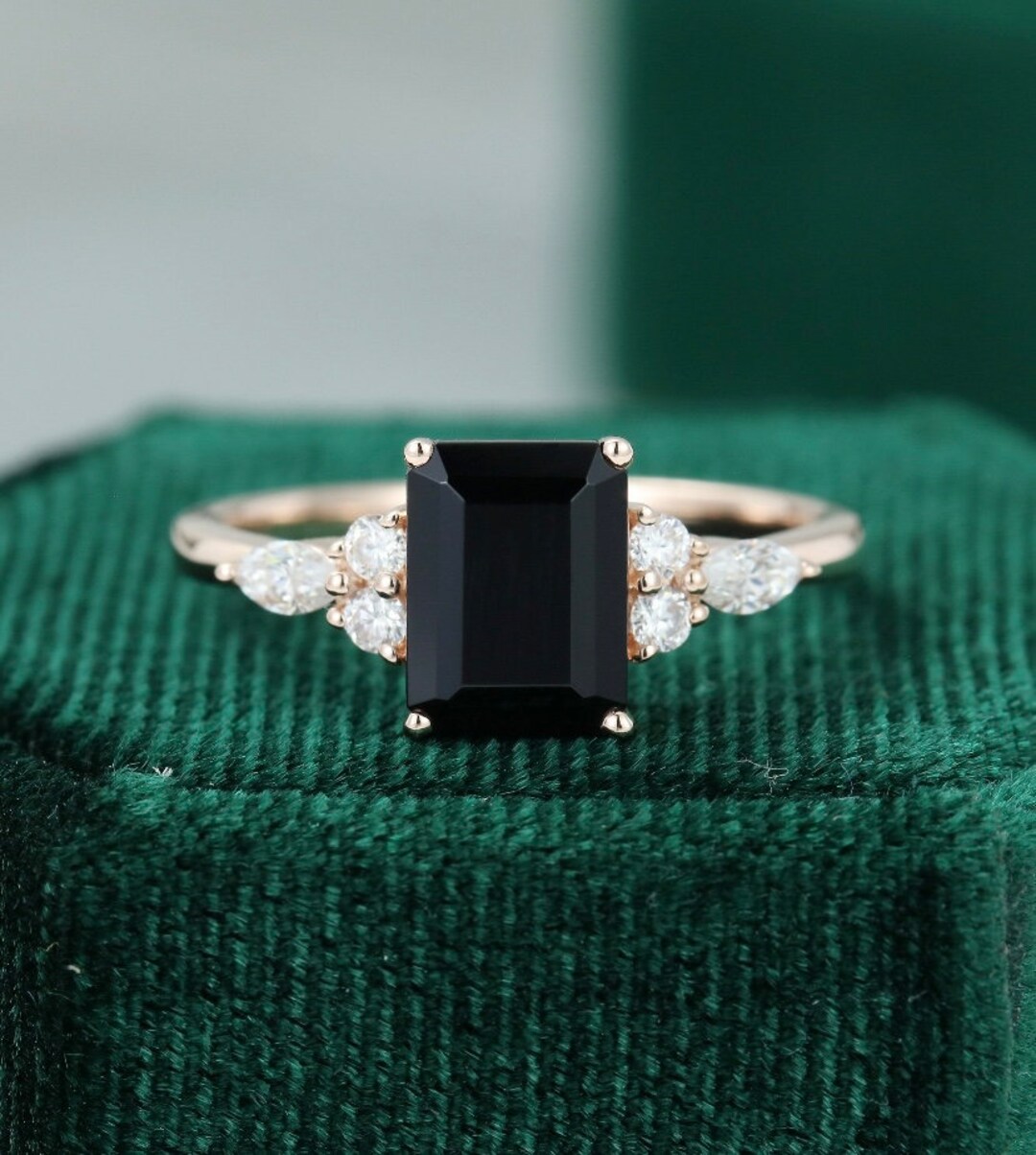 Black Onyx Engagement Rings