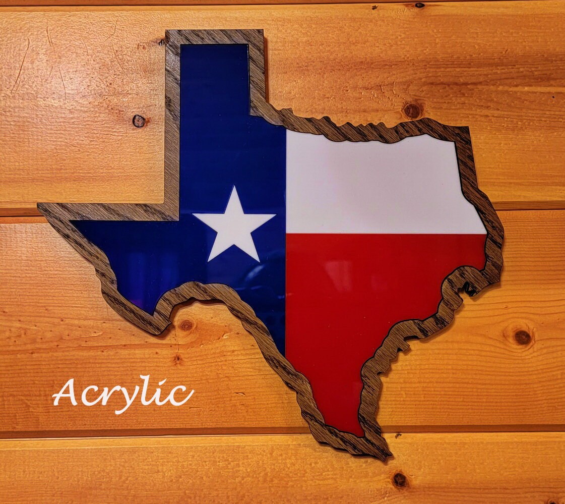Texas Shaped Flag / Lone Star Flag - Etsy