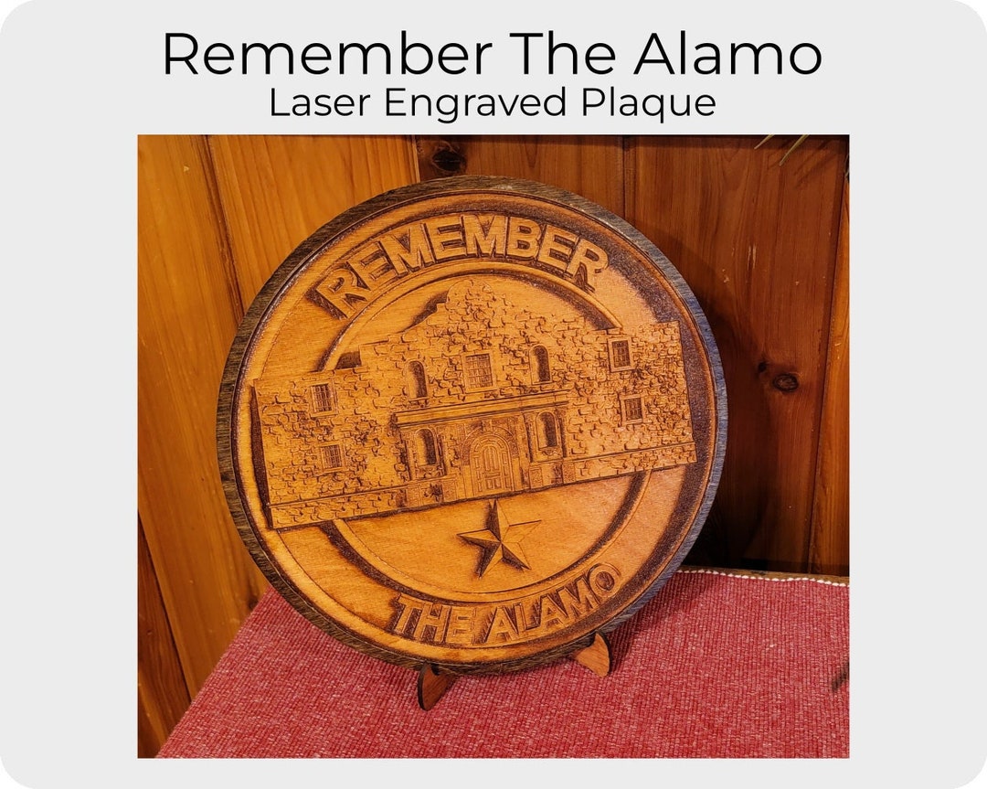 Alamo Laser Engraved Plaque / Texas History Desk Decor - Etsy