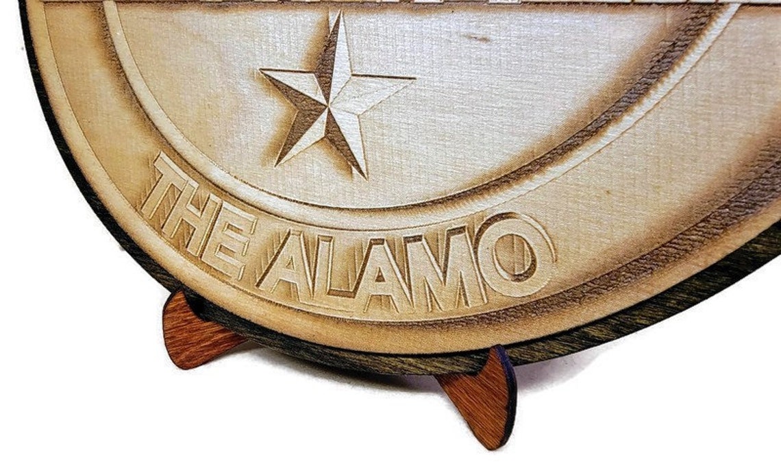 Alamo Laser Engraved Plaque / Texas History Desk Decor - Etsy