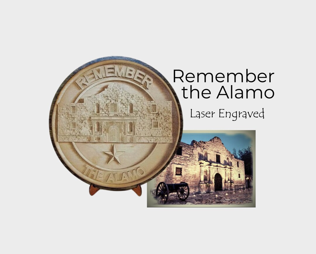 Alamo Laser Engraved Plaque / Texas History Desk Decor - Etsy