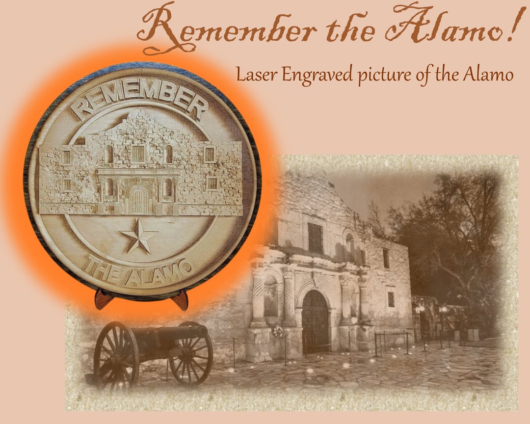 Alamo Laser Engraved Plaque / Texas History Desk Decor - Etsy