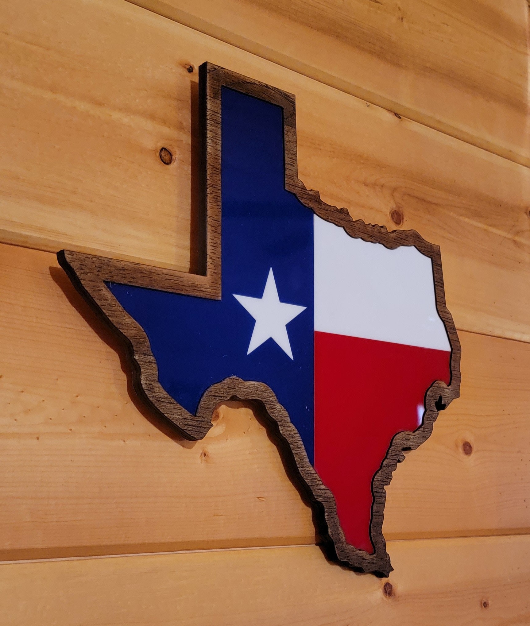 Texas Shaped Flag / Lone Star Flag - Etsy