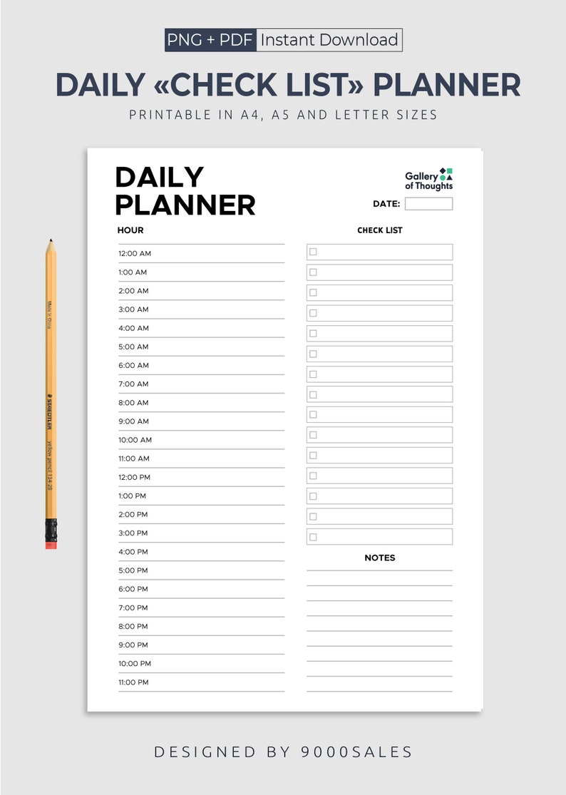 Editable Daily Checklist Planner Printable, Daily to Do List Planner ...