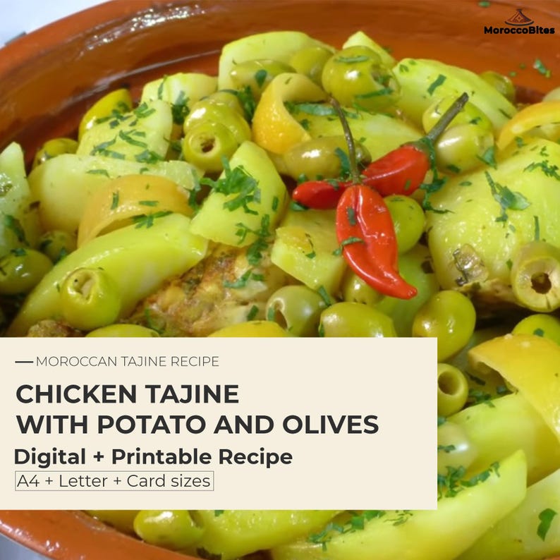 Moroccan Chicken Tajine With Potato and Olives Recipe, Authentic ...