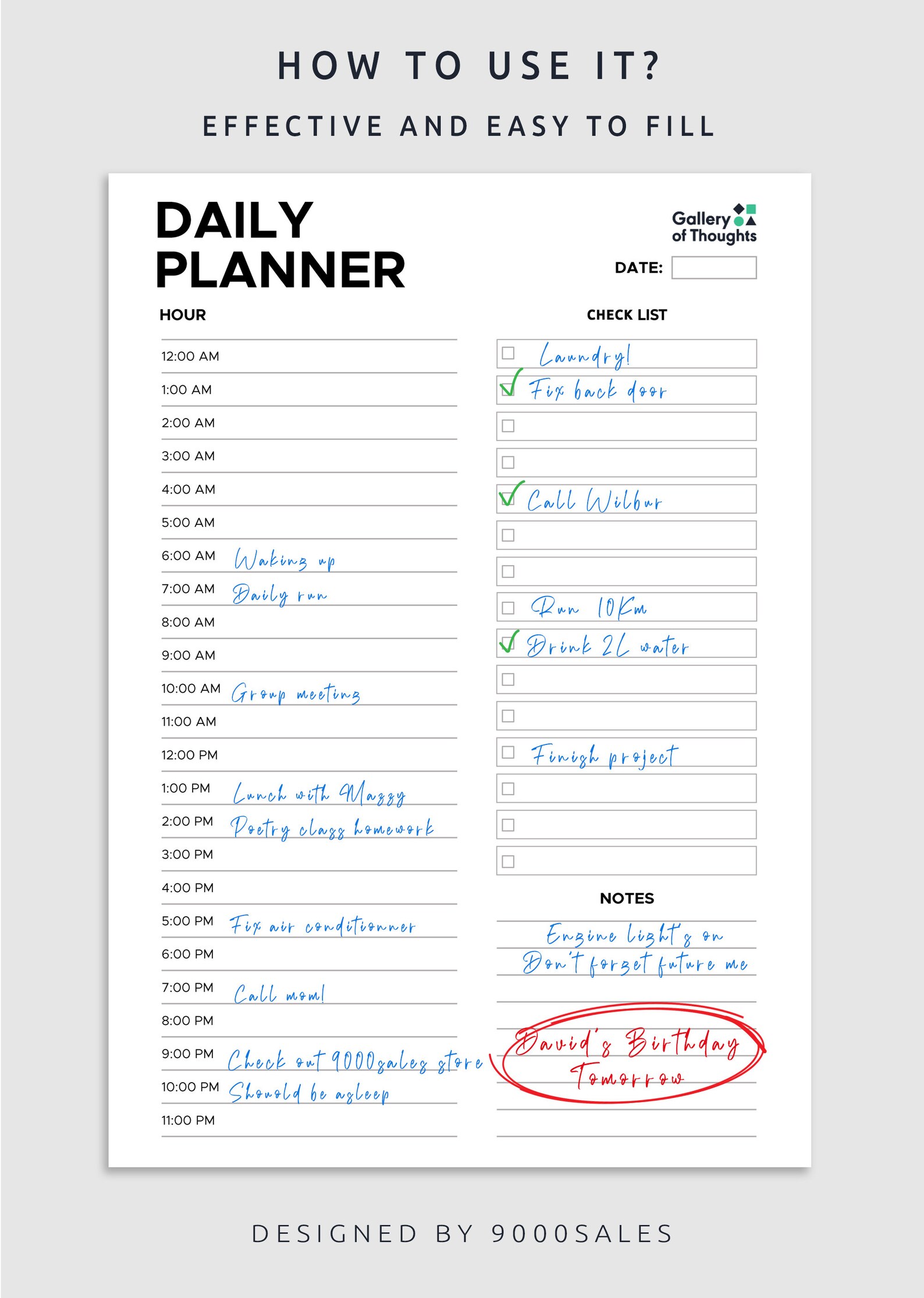 Editable Daily Checklist Planner Printable, Daily to Do List Planner ...