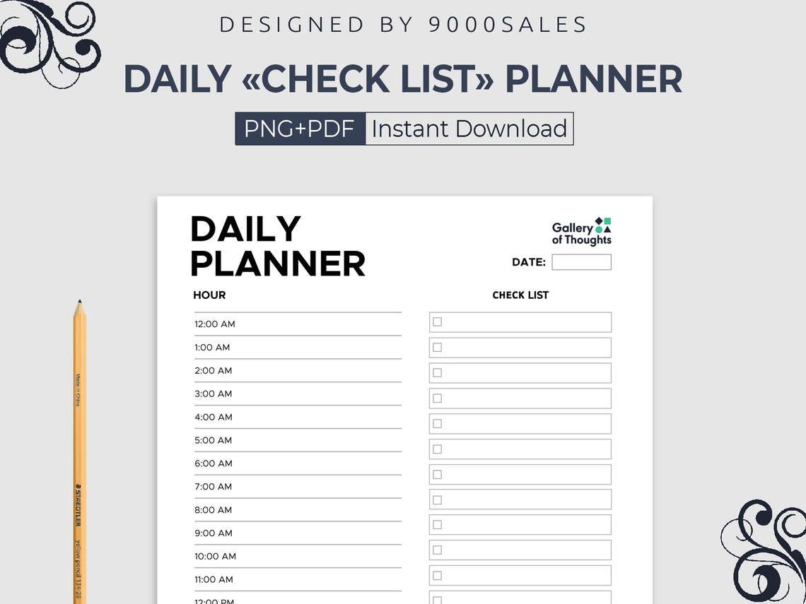 Editable Daily Checklist Planner Printable, Daily to Do List Planner ...