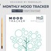 Monthly Mood Tracker, Mood Tracker Printable, Pdf, Digital Download ...