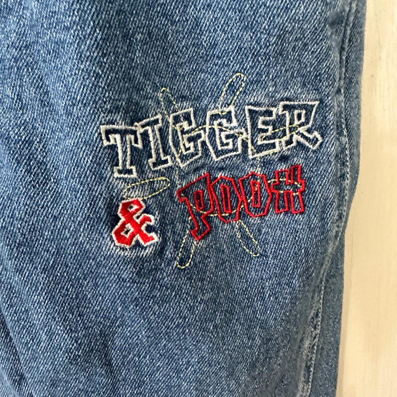 Disney Vintage Winnie the Pooh Tigger Denim Overalls Size 3T 100 Acre ...