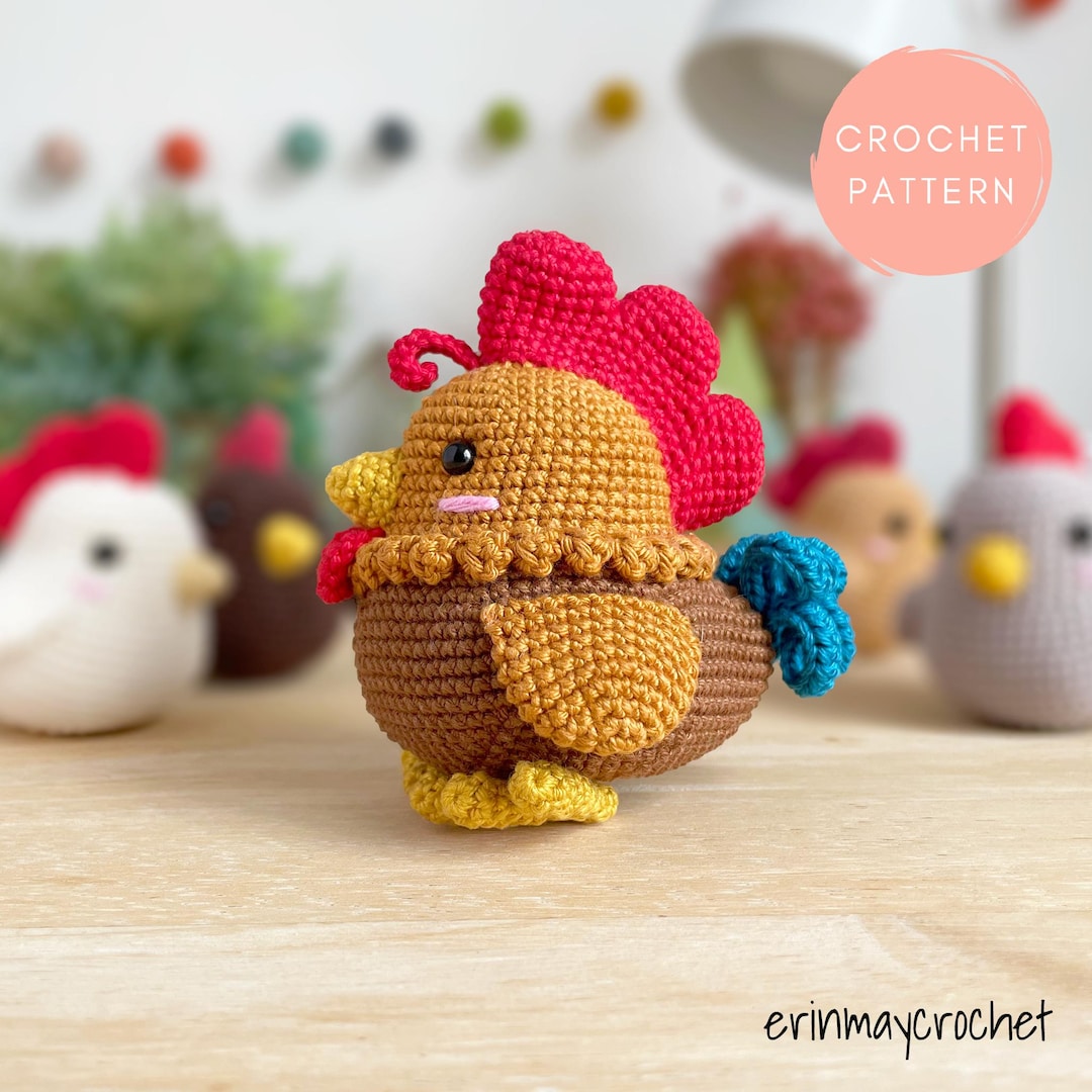 Crochet Chicken Pattern: Andre the Rooster Amigurumi (PDF Pattern) - Etsy