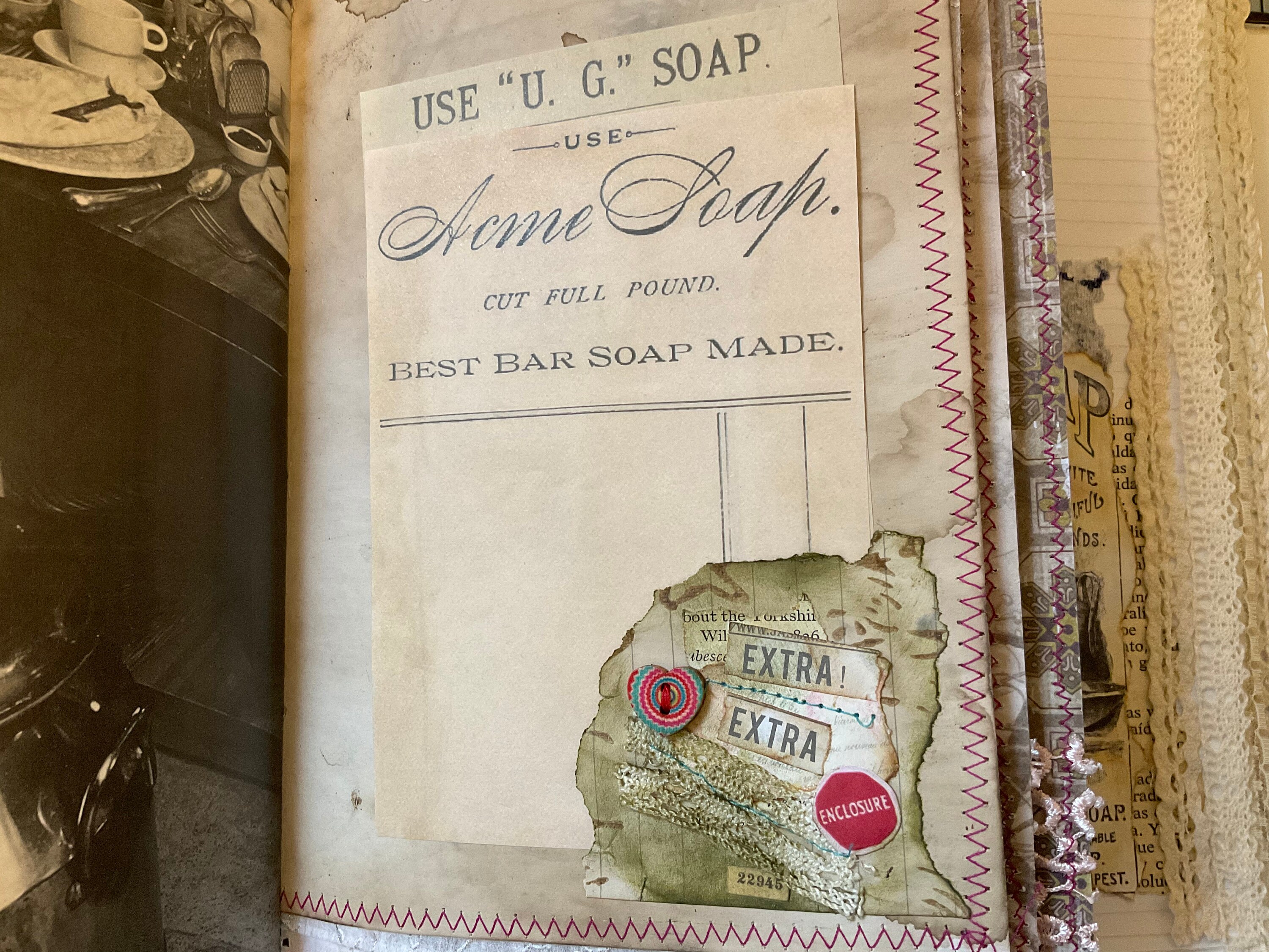 Found Objects Mixed Media Cover Journal - Etsy