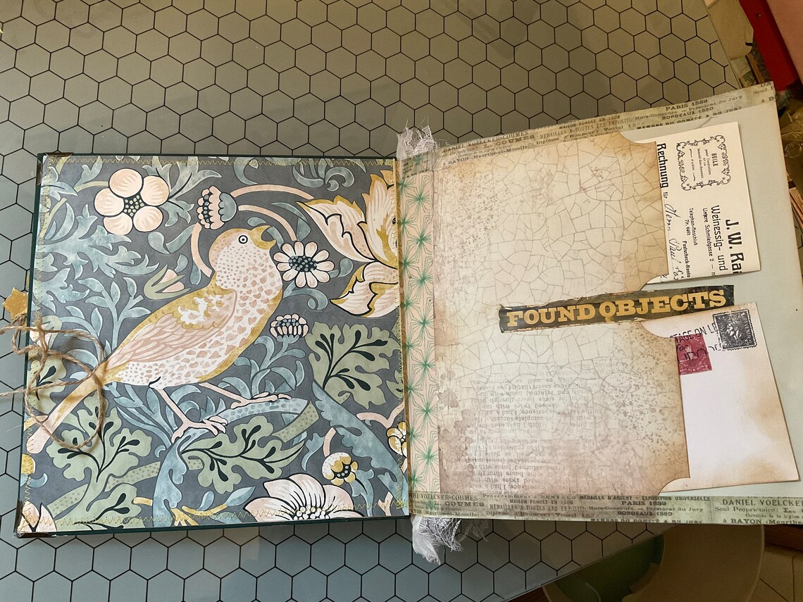 Found Objects Mixed Media Cover Journal - Etsy