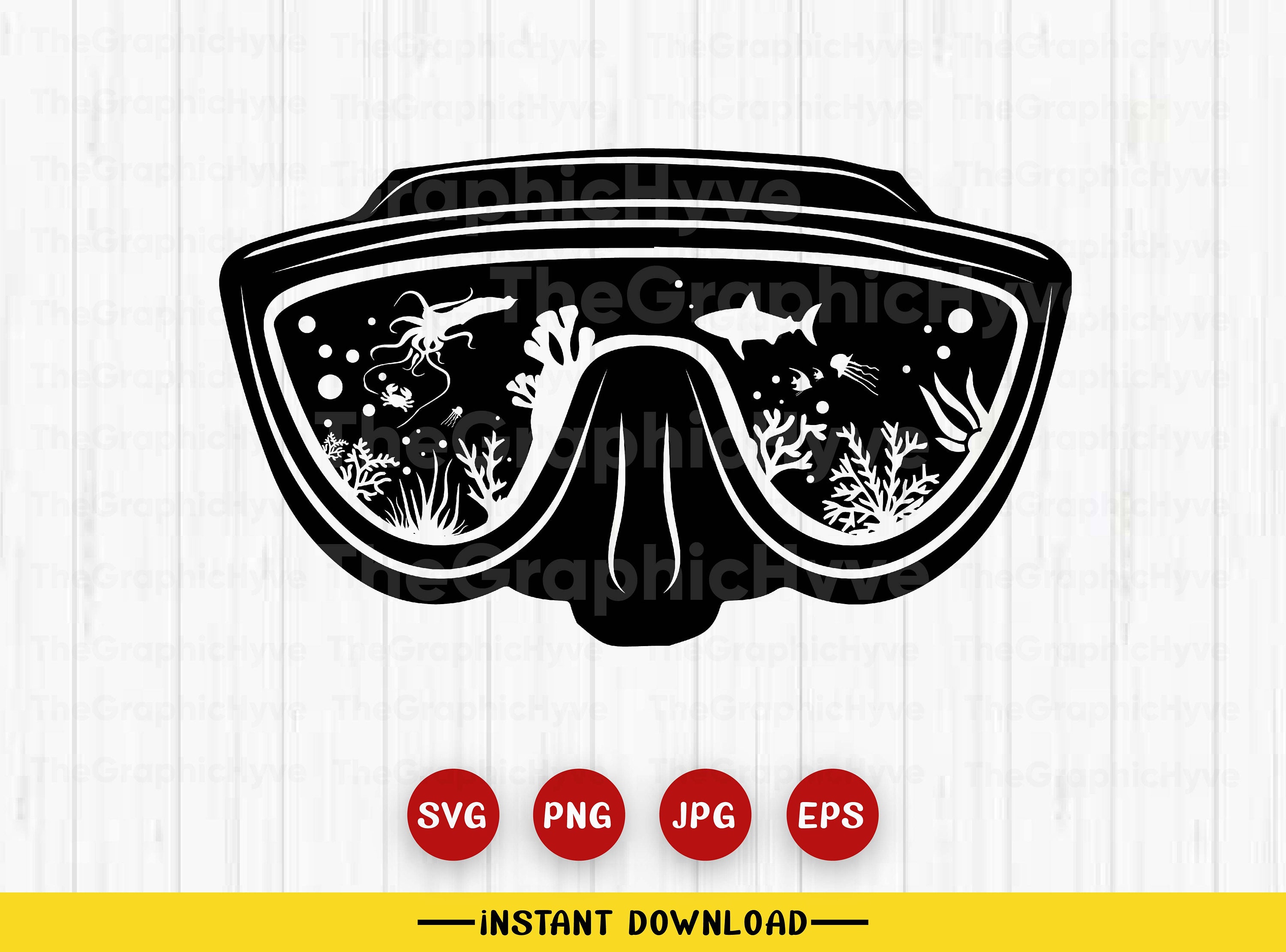 Scuba Goggles Svg| Scuba Diver Goggles Svg| Diving Svg| Free Diving Svg ...