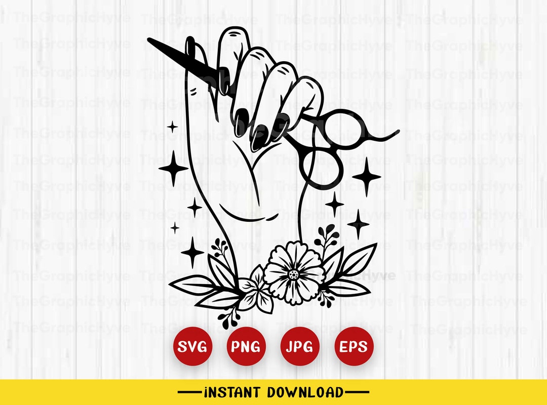 Hair Hustler Svg File, Hairstyle Svg, Barbershop SVG, Hair Stylist Hand ...