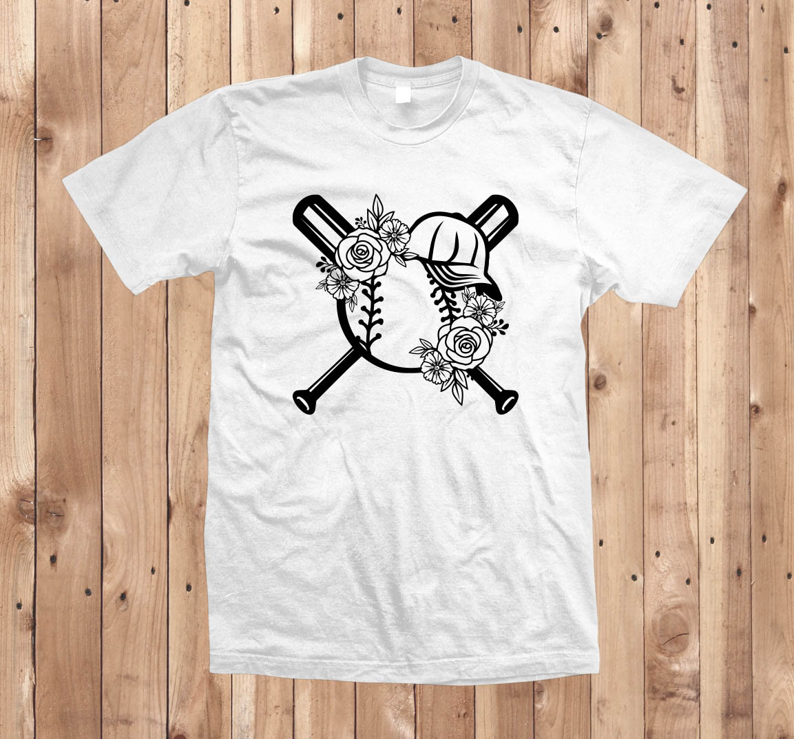 Baseball SVG File | Softball Svg | Floral Baseball Svg | Floral ...