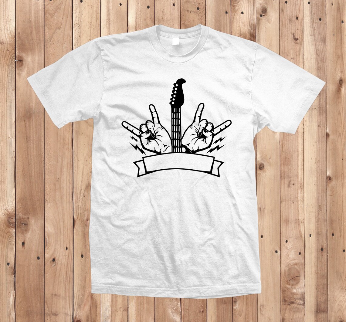 Rock and Roll Music SVG | Guitar SVG | Rock Hand Sign Svg | Rock N Roll ...