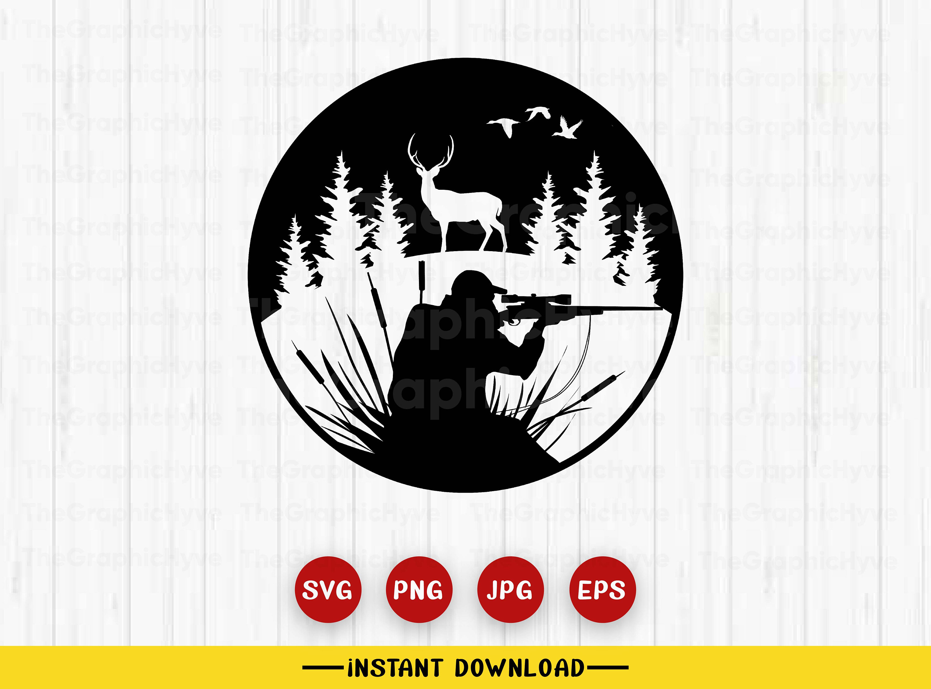Hunting Svg Deer Hunting Svg Deer Hunter Svg Outdoor Hunting Svg ...