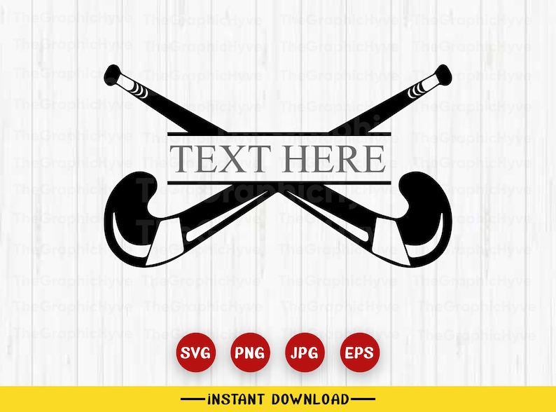 Field Hockey Split Name Monogram SVG| Field Hockey Text Svg, Crossed ...
