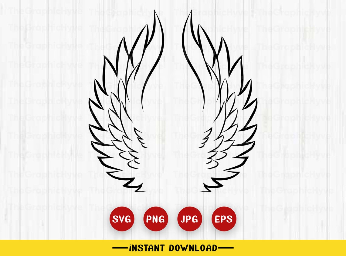 Angel Wings SVG Angel, EPS, Wings Svg, Angel Svg, Png, Pdf Cute ...
