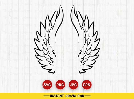 Angel Wings SVG Angel EPS Wings Svg Angel Svg Png Pdf - Etsy