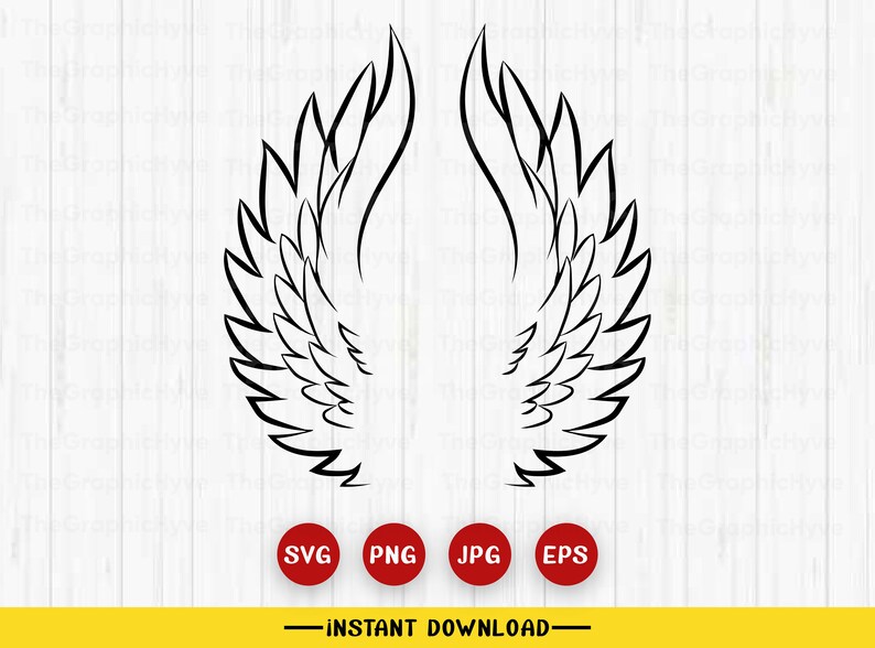 Angel Wings SVG Angel, EPS, Wings Svg, Angel Svg, Png, Pdf Cute ...