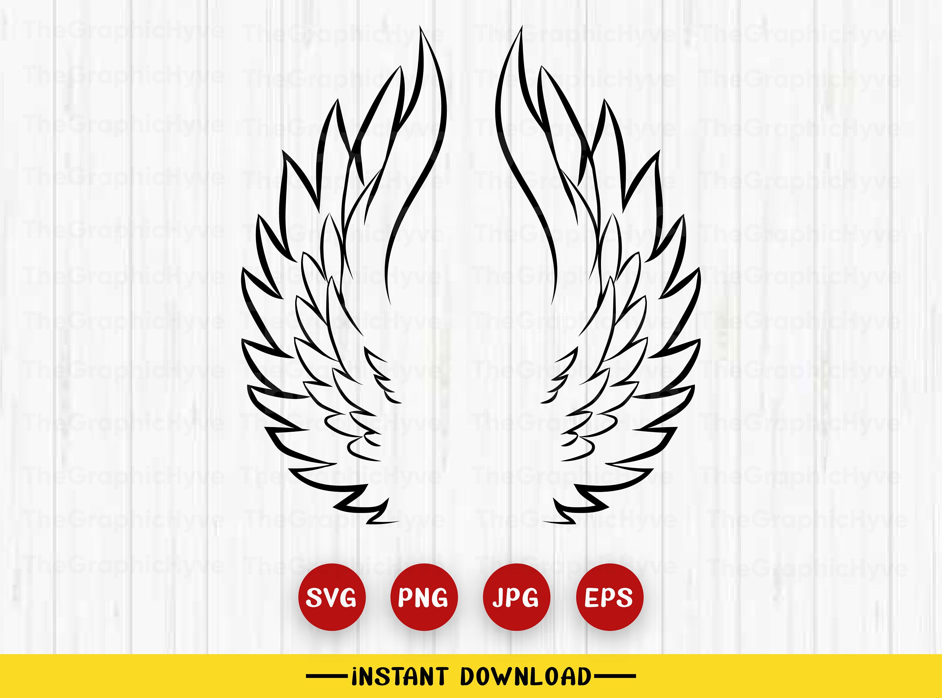 Angel Wings SVG Angel, EPS, Wings Svg, Angel Svg, Png, Pdf Cute ...