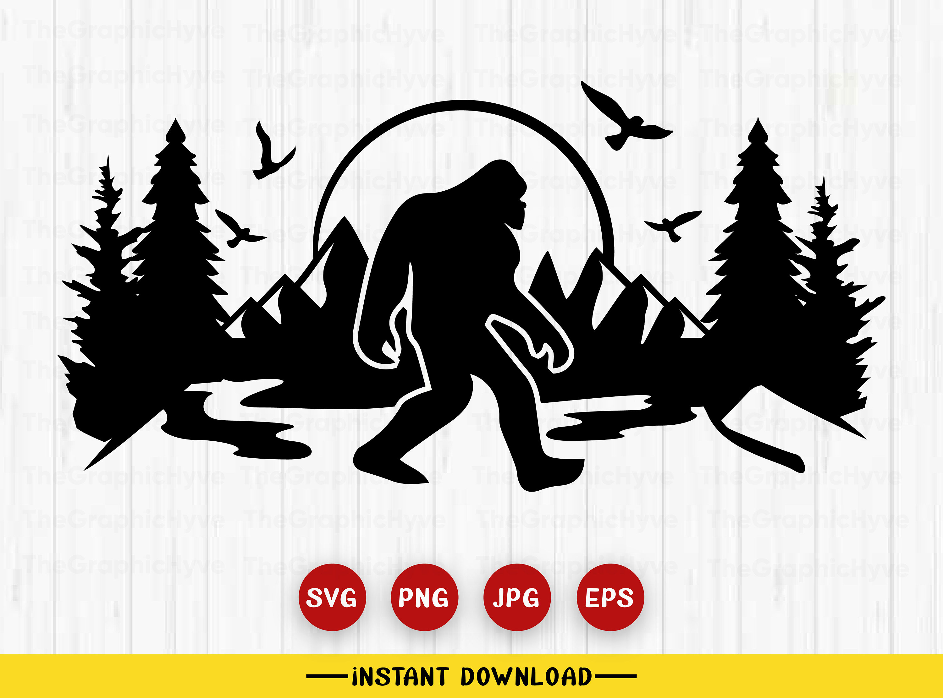 Bigfoot SVG | Big Foot Svg | Wild Monster T-shirt Decal Sticker ...