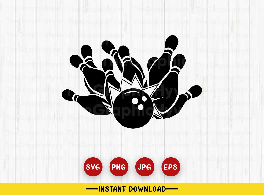 Bowling Svg File, Bowling Png, Bowling Clipart, Bowling Cutfile ...