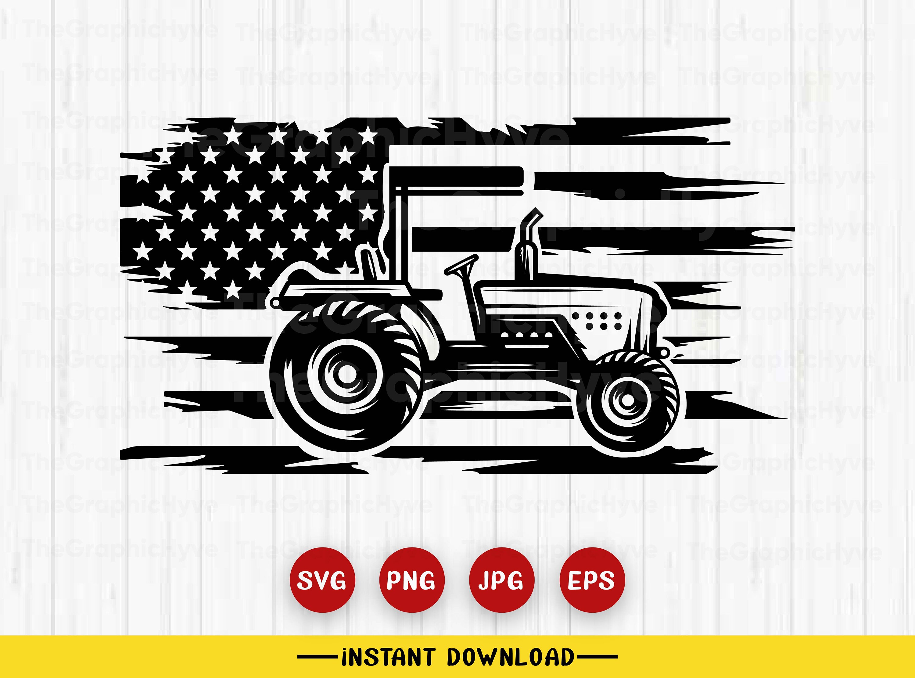 US Tractor Svg Tractor Flag Svg, Tractor American Flag, Farmer Flag Svg ...