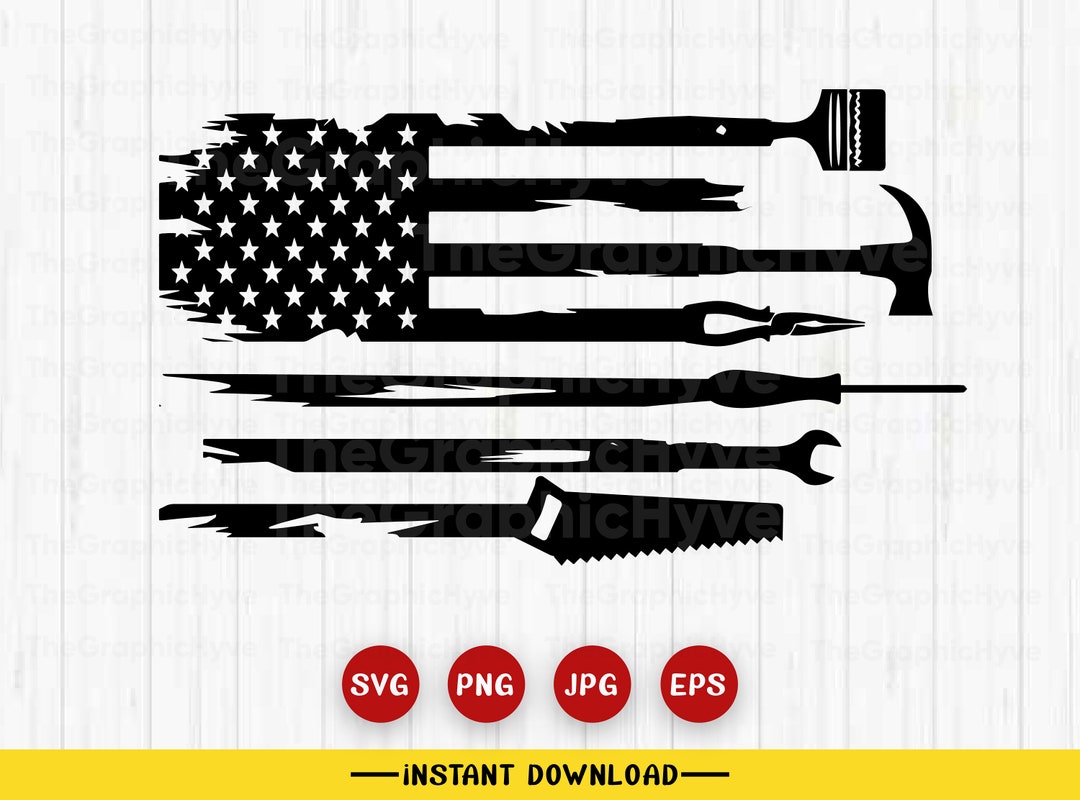 US Flag Tools Svg Files| Repair Tools SVG| Mechanic SVG| Carpenter Svg ...