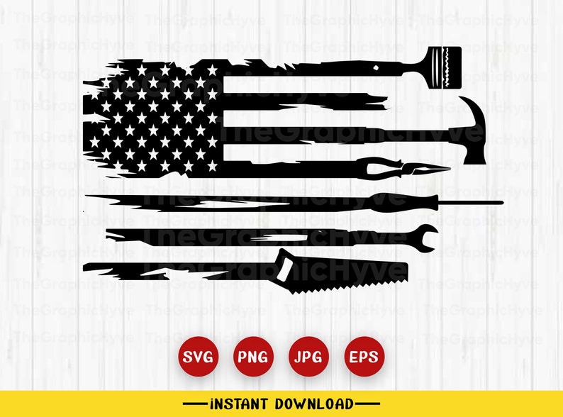 US Flag Tools Svg Files| Repair Tools SVG| Mechanic SVG| Carpenter Svg ...