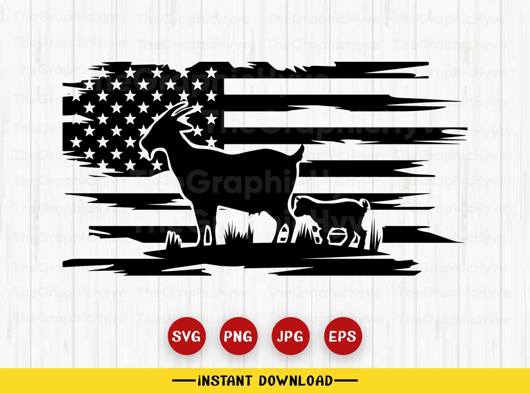 USA Goat Farm Svg File | US Goat Svg | Farmer Svg | Farm Animal Svg ...