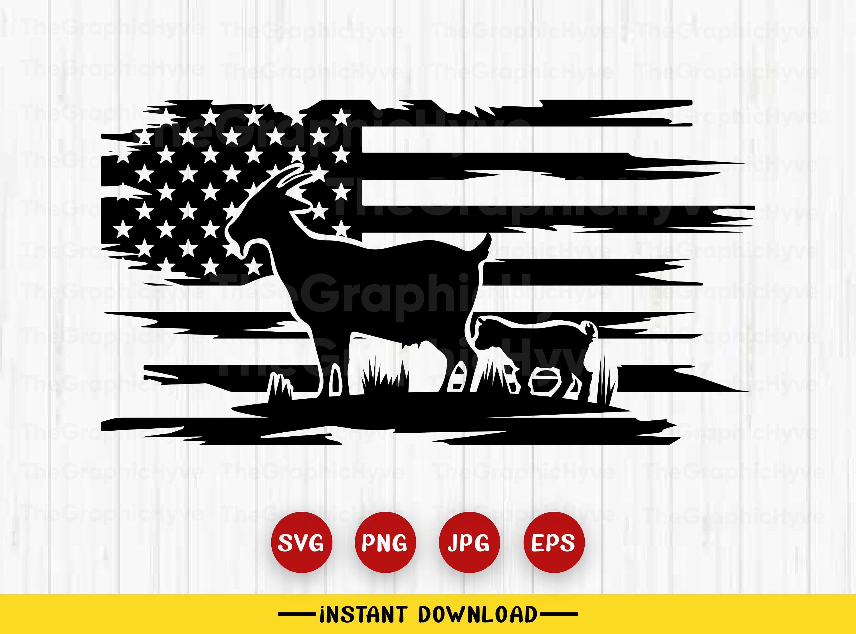 USA Goat Farm Svg File | US Goat Svg | Farmer Svg | Farm Animal Svg ...