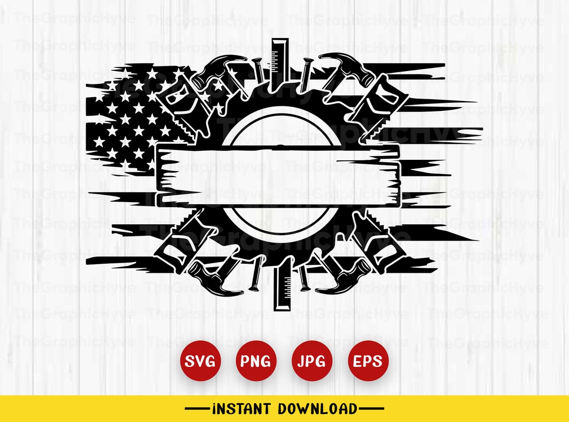 US Builder Svg, Contractor Svg, Repairman Svg, Carpenter Svg, Builder ...