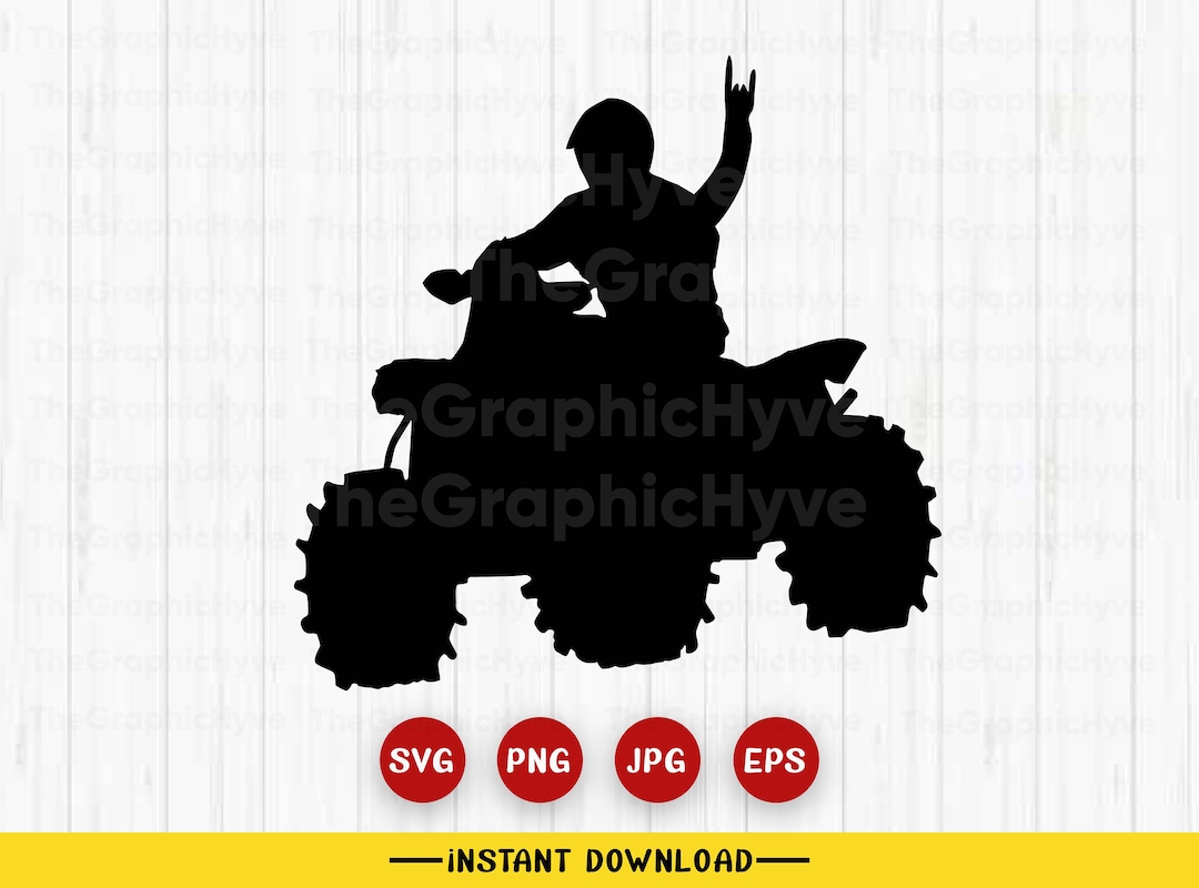ATV SVG | 4 Wheelers SVG| Atv Rider Rock Hand Sign Svg| Clipart, Png ...